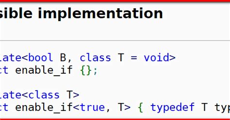 Metaprogramming Basic Implementation Of Std Enable If And Sfinae 1 ~ C Learning Tutorials