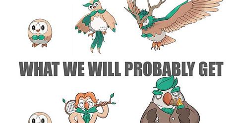 If Were Being Realistic About Rowlets Evolutions Here Imgur