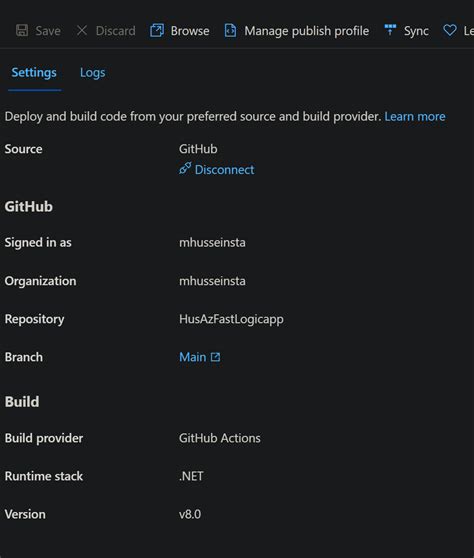 Connecting Azure Logic App Cicd To Github Microsoft Qanda