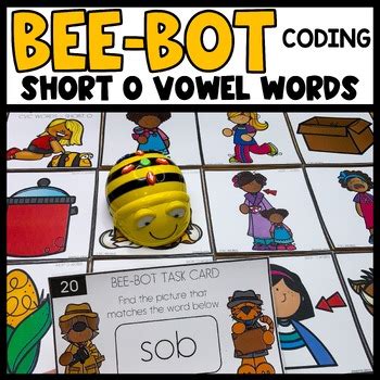 BeeBot Coding Activity Short O Vowel CVC Words Coding Games Bee Bot