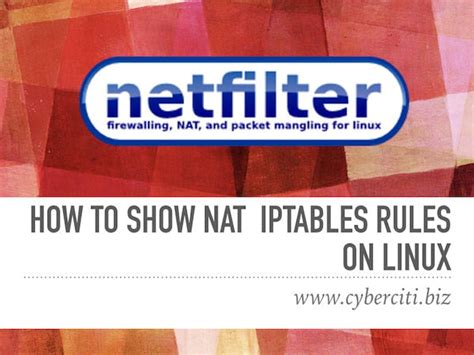 Linux Iptables List And Show All Nat Iptables Rules Command Nixcraft