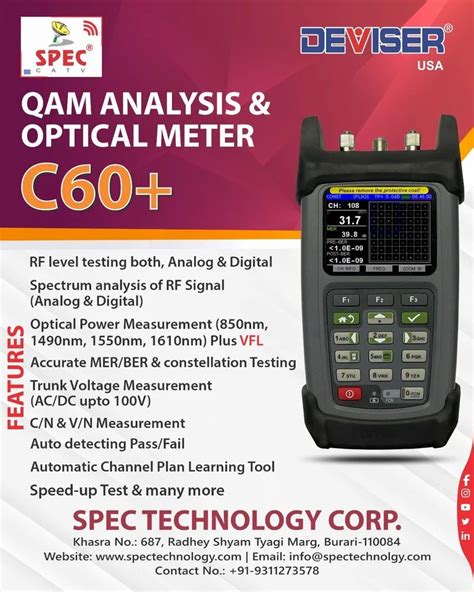 Qam Analysis And Optical Meter C60 Plus At Best Price In New Delhi