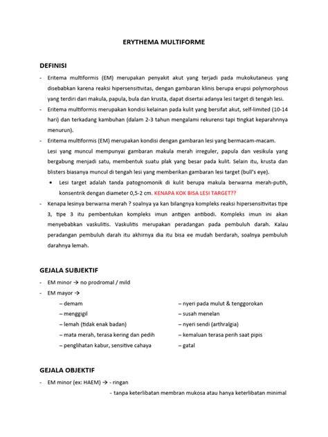 Erythema Multiforme Pdf