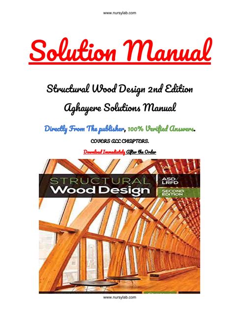 Structural Wood Design 2nd Edition Aghayere Solutions Manual Structural Wood Design 2nd