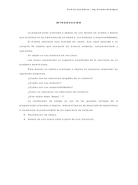 Guia De Java Basica Pdf Áreas De Informática Informática Y