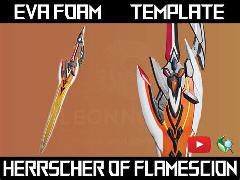 Kiana Kaslana Herrscher Of Flamescion Cosplay Sword Template Etsy