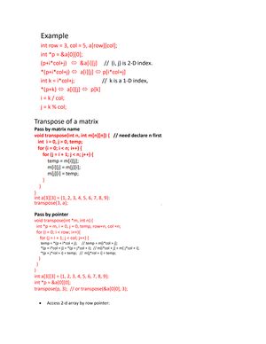 Data Structures Midterm Review 1 Briefly Describe What A Pointer Is A