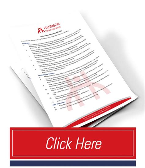 Performance Management Checklist Thank You Harrison Human Resources Brisbane
