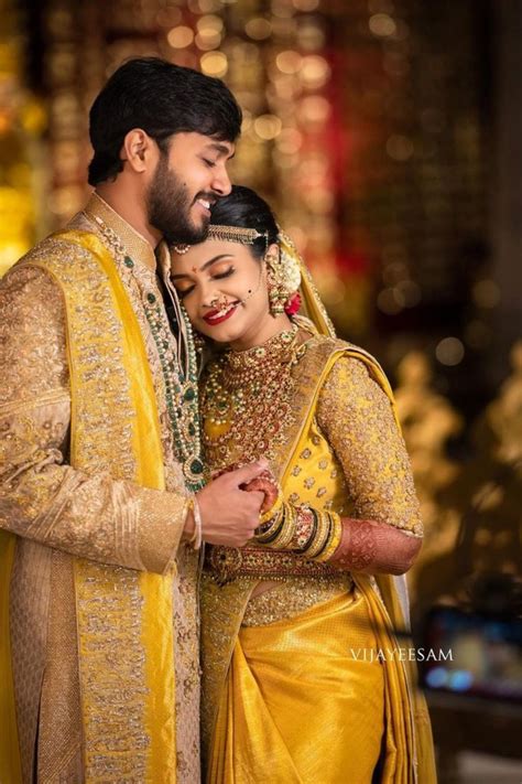 40 Yellow South Indian Sarees For Brides Indian Bride Photography