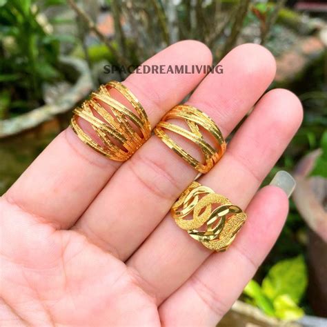 Cincin Emas Suasa Gold Plated Ring 46 New Model Tiktok Shop Malaysia