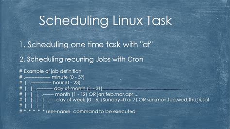 Scheduling Linux Task With At And Cron Youtube