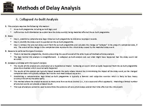 Methods Of Delay Analysis 14 November 2018 Methods