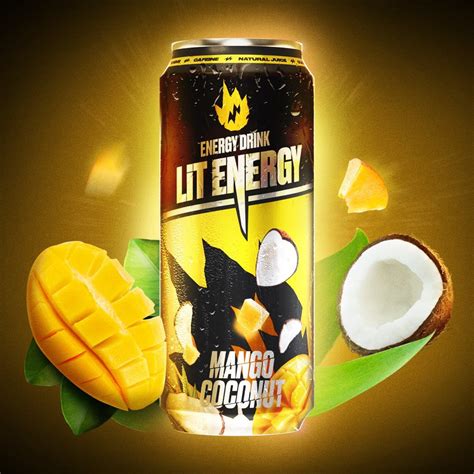 Энергетик от Литвина Lit Energy Вкус Mango Coconut — это вкусный и освежающий способ