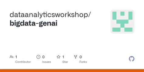 Github Dataanalyticsworkshopbigdata Genai