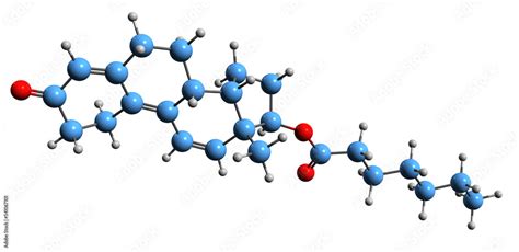 3d Image Of Trenbolone Enanthate Skeletal Formula Molecular Chemical