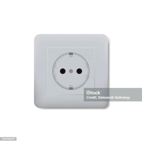 사실적인 벽 소켓 벡터 사실적인 3d 그림입니다 벽에 소켓 전기 플러그에 대한 스톡 벡터 아트 및 기타 이미지 전기 플러그 컴퓨터 글자 콘센트 Istock