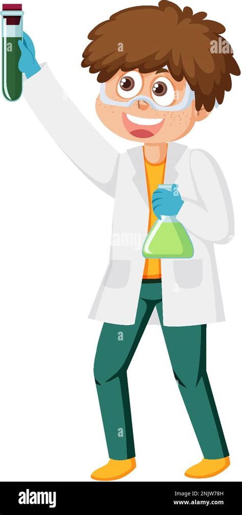 A Babe Wearing Lab Coat Illustration Stock Vector Image Art Alamy