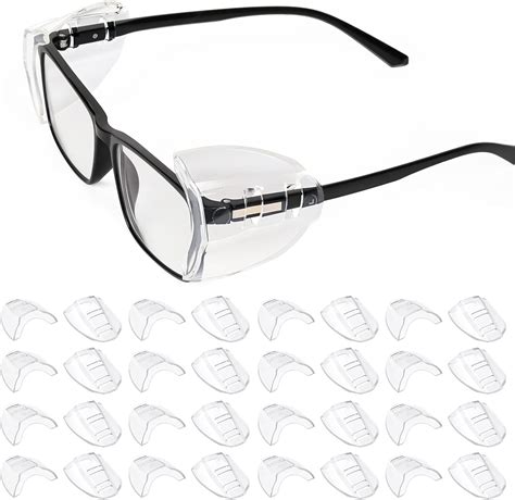 Amzvio 16 Pairs Eye Glasses Side Shields For Prescription Glasses Slip