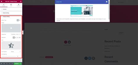 how to create modal popup in elementor with free plugin engine