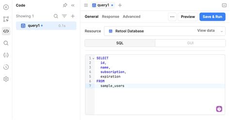 Read Data From Sql Databases Retool Docs
