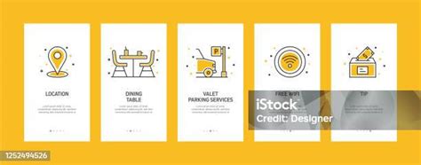 레스토랑 음식 및 음료 개념 온보딩 모바일 앱 페이지 화면 평면 아이콘 Ux Ui 디자인 템플릿 벡터 일러스트레이션 건강한 식생활에 대한 스톡 벡터 아트 및 기타 이미지