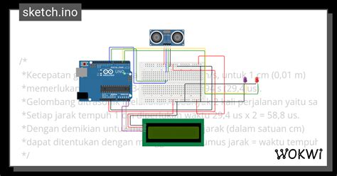 Sensor Jarak Wokwi Esp32 Stm32 Arduino Simulator