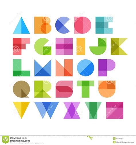Geometric Shapes Alphabet Letters Geometric Alphabet Alphabet Design