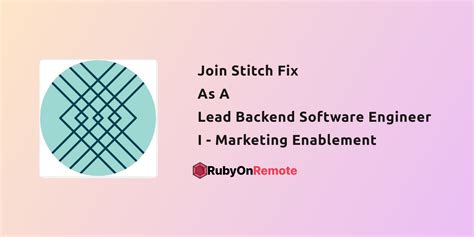 lead backend software engineer i marketing enablement remote job at