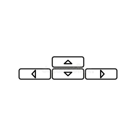 Arrow Keys Icon Keyboard Navigation Symbol Simple Control Shape