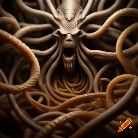 Colossal Eldrazi Titan With Tentacles Made Of Spaghetti In A Bizarre