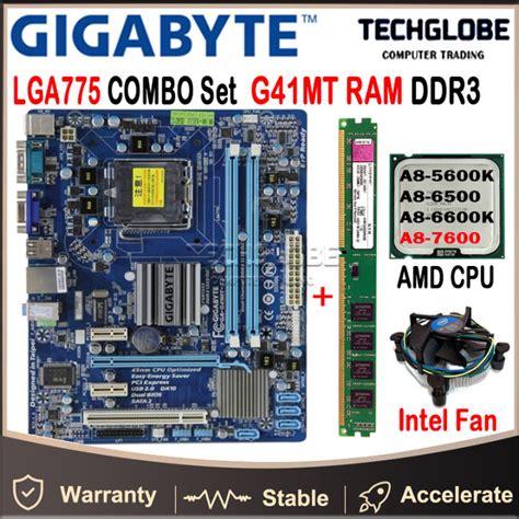 Lga 775เมนบอร์ด Combo Set Ddr3 8g สำหรับ Gigabyte Ga G41mt S2เมนบอร์ดเดสก์ท็อป Intel พร้อม