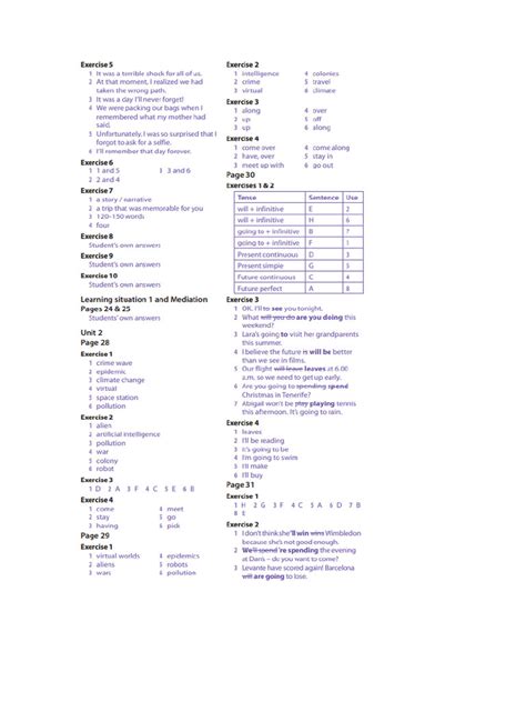 Unit 2 Workbook Keys Pdf