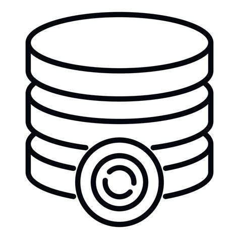 Server Backup Icon Outline Vector Data Cloud 17326428 Vector Art At