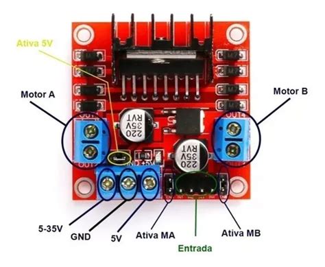 Comprar Driver Motor Ponte H Arduino Dupla L298n Automação