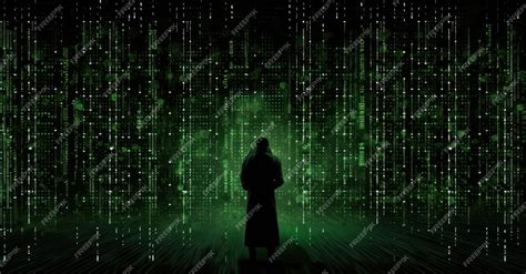 Premium Photo Silhouette Of A Spy Figure Against A Backdrop Of