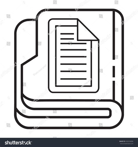File Folder Icon Outline Stock Vector Royalty Free Shutterstock