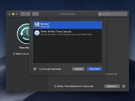 Как создать резервную копию Time Machine в Macos Hd01