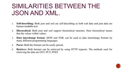 all about xml json and related topics ppt