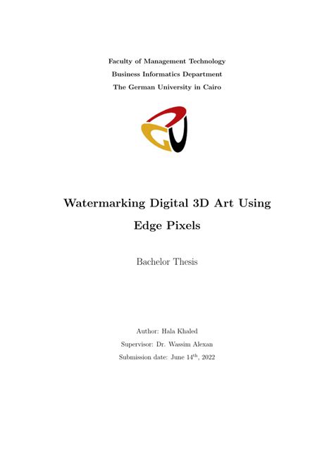 PDF Watermarking Digital D Art Using Edge Pixels