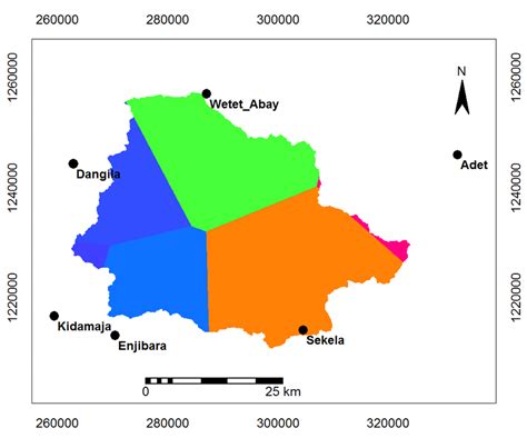 Approximate Zones Of Influence Around Stations By Thiessen Polygons And