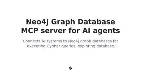 Neo4j Graph Database Mcp Server For Ai Agents