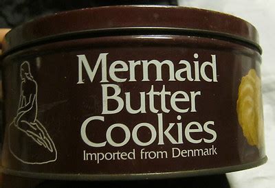 Mermaid Butter Cookies Tin~denmark~1980s~danish Fancy Food Group~free