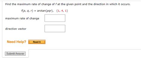 Solved Find The Maximum Rate Of Change Of F At The Given Chegg Com