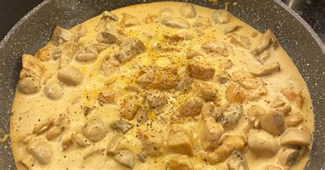 Грибы и курица в сливочном соусе рецепт автора Ksenya