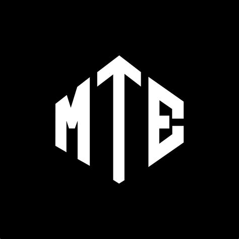 mte letter logo design with polygon shape mte polygon and cube shape