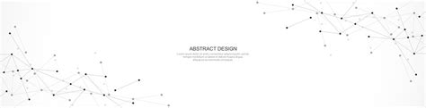 배너 디자인 또는 머리글을 위해 점과 선을 연결하는 추상적 인 배경과 기하학적 패턴 배경 주제에 대한 스톡 벡터 아트 및 기타