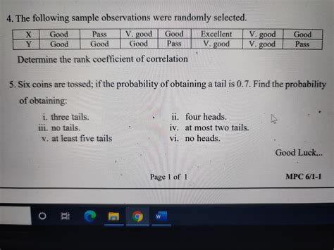 Solved Does Anyone Know How To Calculate The Rank Of Chegg Com