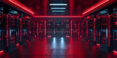 Hightech Server Room With Mult Concept Iple Data Racks Organized Cabling Efficient Cooling