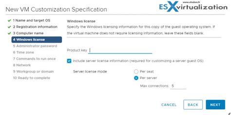 What Is Vmware Vm Customization Specification And How To Use It Esx Virtualization