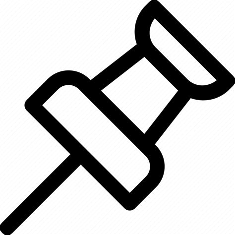 Pushpin Thumbtack Pin Stationery Icon Download On Iconfinder